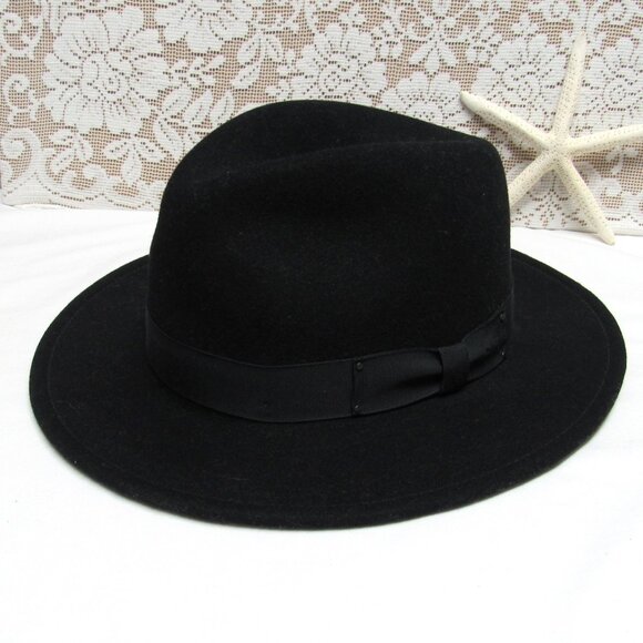 Bailey Of Hollywood | Accessories | Vintage Bailey Hollywood Lite Felt Curtis Black Hat Fedora ...